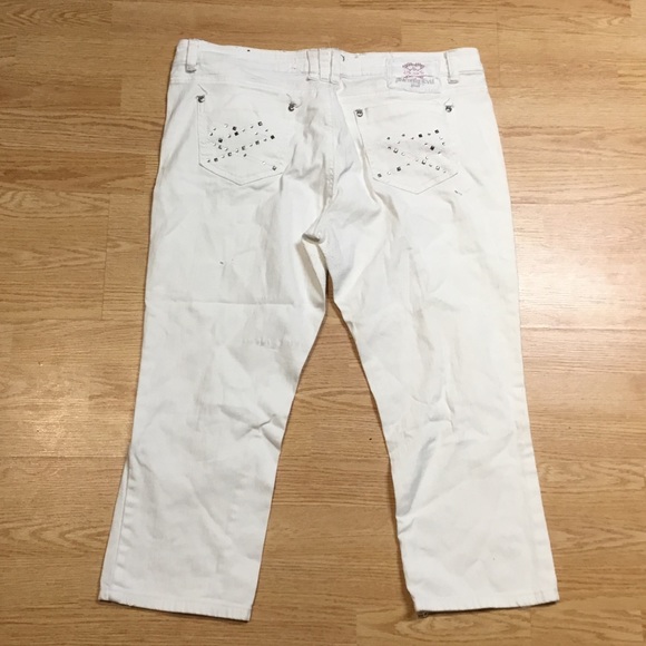 secretly evil | Jeans | Secretly Evil White Cropped Jeans | Poshmark